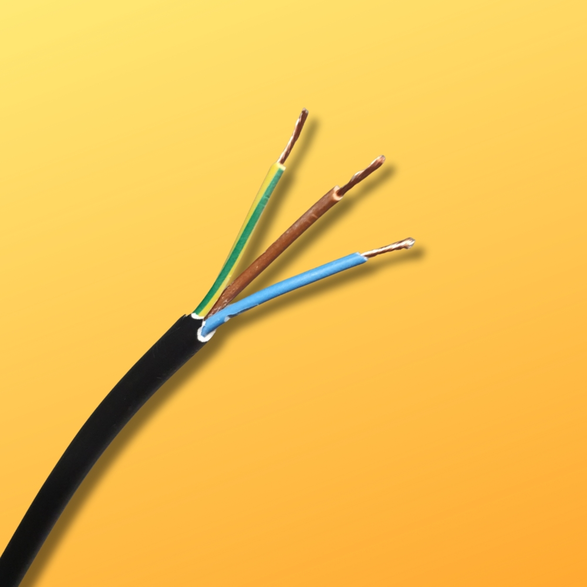 3183Y 0.75mm 3 Core Flex - Black - Power Shack